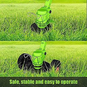 Cordless Weed Wacker,Battery Powered Weed Wacker 3 in 1 Rechargeable Weed Wacker Electric for Lawn Garden Yard, Includes 2 * 3.aH Batteries