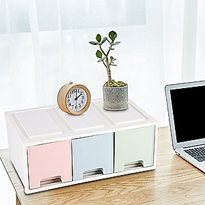 Desktop Storage Boxes, Plastic Stacking Drawers Jewelry Storage Drawers Storage Containers for Storing Parts Stationery Craft Jewelry Cosmetics (B)