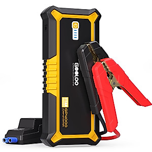 GOOLOO 4000A Peak Car Jump Starter 12V Auto Battery Booster SuperSafe Lithium Jump Box for All Gas, Up to 10.0L Diesel Engine, Portable Power Pack with USB Quick Charge and Type C Port, Orange