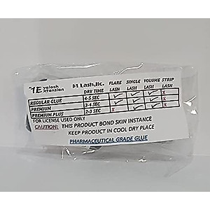 1 Eyelash Extension Regular 1 Number One Glue Eyelash Extension Eyelash Glue Adhesive No Burn and Odorless 0.34 oz-Made in USA,Black