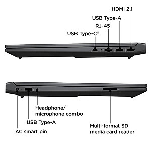 HP Victus Gaming Laptop, 15.6" FHD IPS 144Hz Display, AMD 6-Core Ryzen 5 7535HS (Beat i7-1260P), GeForce RTX 2050, 16GB DDR5, 512GB PCIe 4.0, Backlit KB, Wi-Fi 6, RJ-45, USB-C, HDMI, Win 11 Pro