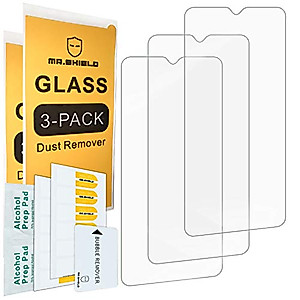 Mr.Shield [3-Pack] Designed For T-MOBILE REVVL 6 5G / REVVL 6x 5G [Tempered Glass] [Japan Glass with 9H Hardness] Screen Protector with Lifetime Replacement