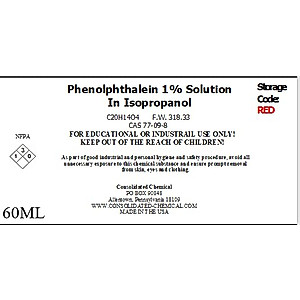 Phenolphthalein Indicator Solution (60mL (2 Fl Oz))