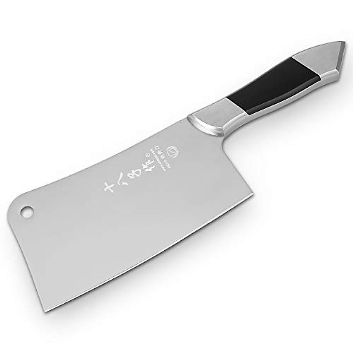 SHI BA ZI ZUO Heavy Duty Stainless Steel Bone Cleaver Knife for Home Chopping Bones