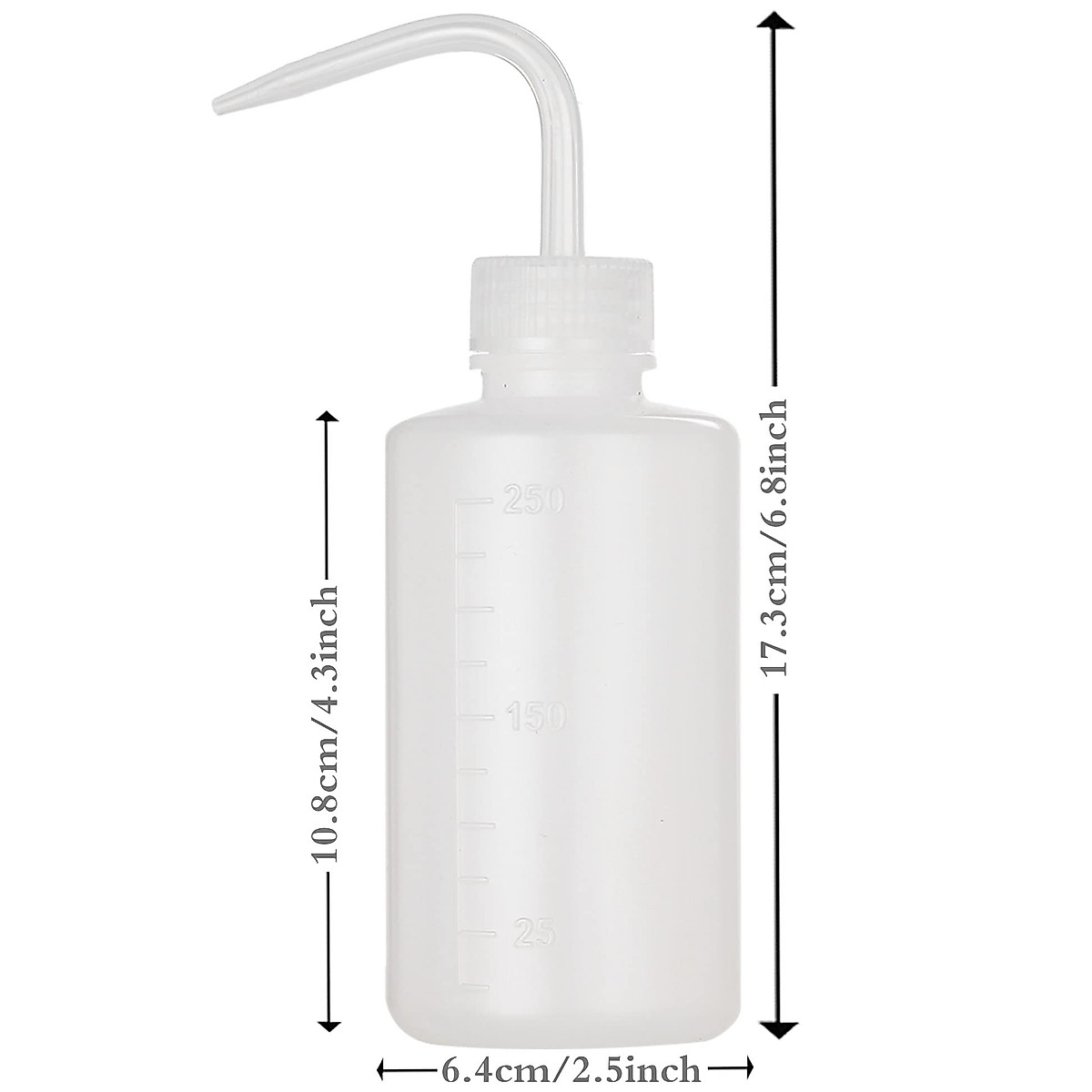 HOOMBOOM 2Pcs Tattoo Wash Bottle 250ml | 8oz Water Squirt Bottle Succulent Watering, Safety Rinse Bottle Watering Tools for Medical Succulent Cleaning Washing Bottle White