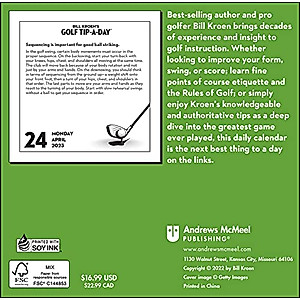 Bill Kroen's Golf Tip-A-Day 2023 Calendar, 640 Pages