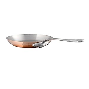 Mauviel M'150 S 1.5mm Polished Copper & Stainless Steel Frying Pan With Cast Stainless Steel Handle, 10.2-in, Made In France
