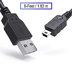 Ancable Camera USB Cable, 6 Feet 24AWG Mini USB Data Transfer Cable Cord for Canon PowerShot/Rebel/EOS/DSLR Cameras and Camcorders (IFC-400PCU)