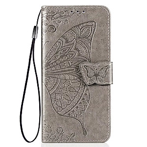 YBROY Case for Motorola ThinkPhone, Magnetic Flip Leather Premium Wallet Phone Case, with Card Slot and Folding Stand, Case Cover for Motorola ThinkPhone.(Grey)