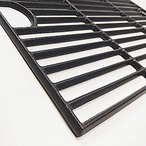 BBQSTAR BBQ Grill Grate 17-inch Matte Cast-Iron Cooking Grate Replacement with Grill Grate Lifter for Nexgrill 4 Burner 720-0830H, 720-0670A, 720-0783E, Uniflame GBC981, Kenmore 2-Pack