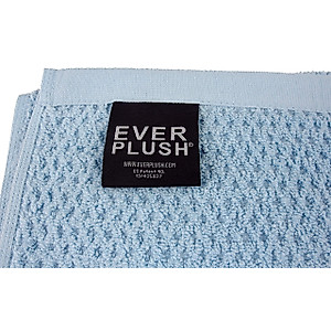 Everplush Diamond Jacquard Quick Dry Bath Towel, 1 Pack, Aquamarine (Light Blue)