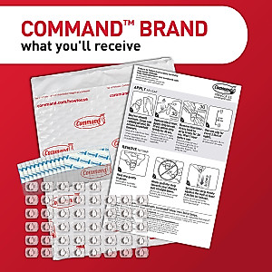 Command Indoor Mini Light Clips, Damage Free Hanging Light Clips with Adhesive Strips, No Tools Mini Wall Clips for Hanging Lights and Cables, 45 Clear Clips and 54 Command Strips