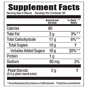 Benecol® Soft Chews - Made with Cholesterol-Lowering Plant Stanols, which are Clinically Proven to Reduce Total & LDL Cholesterol* - Dietary Supplement (120 Chocolate Chews)