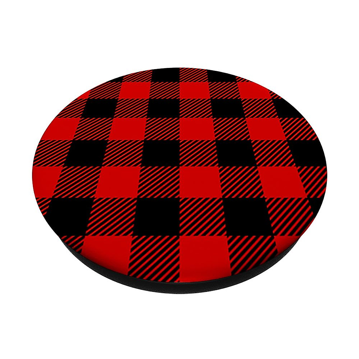 Red Black Checkered Gingham Buffalo Plaid PopSockets Standard PopGrip