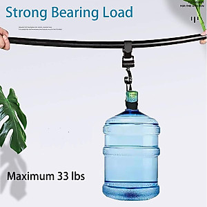 RAYCLOUD Baby Stroller Hooks 4 Pack for Bags Backpacks, Leather Hooks with Carabiners Pram Pushchair Clips D Ring Metal Multipurpose Mommy Hooks Stroller Accessory for Shopping Walking (Dark Black)