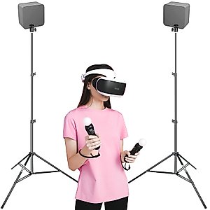 EMART VR Tripod Stand, Compatible with HTC Vive, VR Base Station 2.0, Sensor Stand for Oculus Rift Constellation (2 Pack)