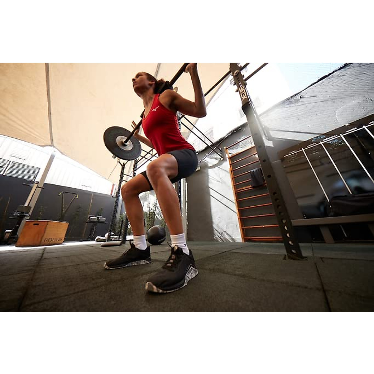 Mizuno TS-01 Women's Cross Trainer, Grey-White, 6.5