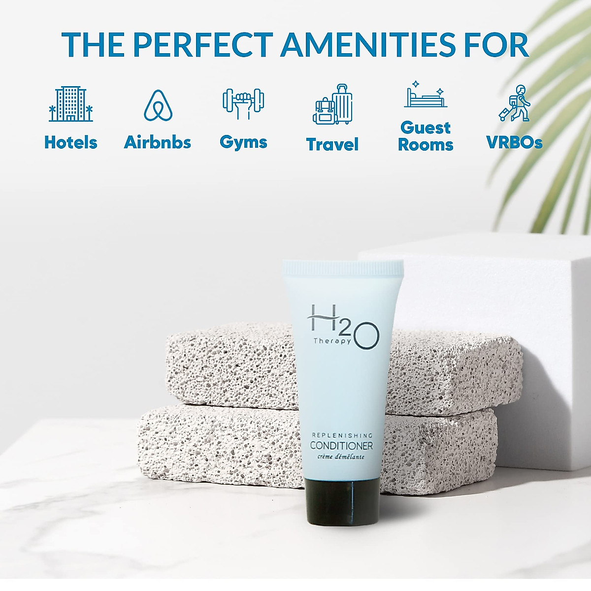 H2O Therapy Conditioner, Travel Size Hotel Hospitality, 0.85 oz (Case of 20)