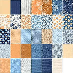 Denim & Daisies Layer Cake®, 42-10" Precut Fabric Quilt Squares by Joanna Figueroa