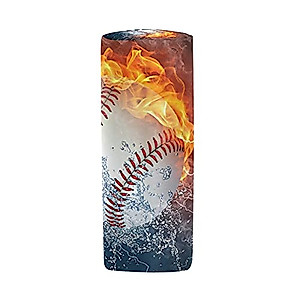 Pencil Bag Sport Baseball Fire Water, Pencil Case Pen Zipper Bag Pouch Holder Makeup Brush Bag for School Work Office2