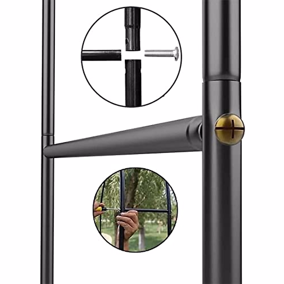 Garden Arches and Arbors Frame Rose Archway Trellis Weather Resistant, Metal, for Various Climbing Plant Wedding Arch Bridal Party Decoration Wide Arbour, with Base,W2.4mxH2.2m