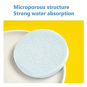 Facial Sponge Compressed 60 Counts Face Sponge Pads Exfoliating Spa Sponges for Facial Cleansing PVA Professional Face Cleanser Makeup Removal