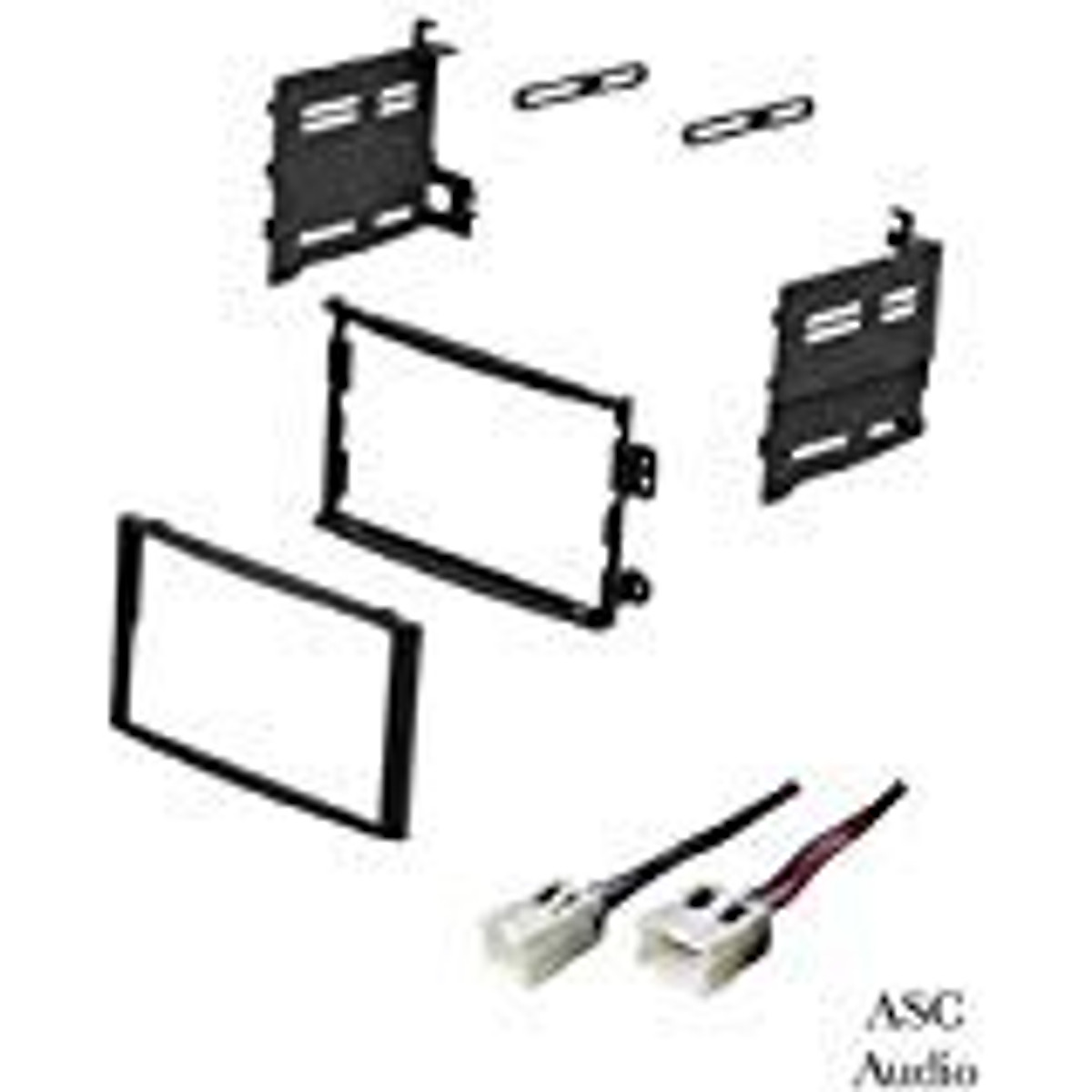 ASC Car Stereo Dash Install Kit and Wire Harness for Installing a Double Din Aftermarket Radio for 2003 2004 2005 Nissan 350z