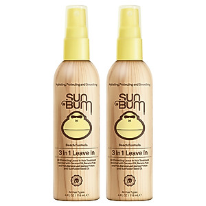 Sun Bum Sun Bum Revitalizing 3-in-1 Detangler Leave In Conditioner Vegan and Cruelty Free Detangling, Conditioning and Protecting Hair Spray 2 Pack