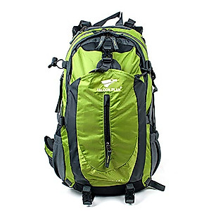 Distrade 40L Outer Frame Hiking Backpack with Rain Cover,Outdoor Sport Travel Daypack for Climbing Camping Touring，High-Performance Green