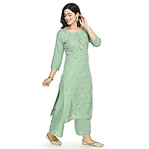 AnjuShree Choice Women Indian Top Cotton Kurti Palazzo pant for women Tunic top