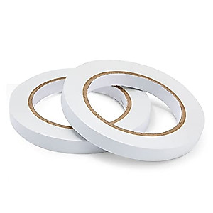 2 Rolls Vinyl Pinstripe Tape, 1/2-Inch x 36 Yards Gym Floor Tape for Marking Vehicles, Warehouse Grid Lines, Construction Sites (0.16mm, White)