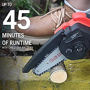 T TOVIA Cordless Power Chainsaw for Makita 18V Battery(Battery NOT Included), 4 Inch Hand-held Mini Pruning Saw for Wood Cutting, Tree Trimming, Camping
