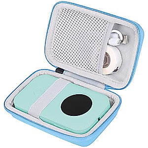 co2CREA Hard Case Replacement for Phomemo D30 D35 Label Maker Machine Portable Mini Thermal Label Printer (Turquoise Case)