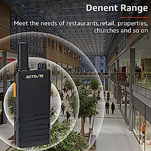 Retevis RT22P,New Version of RT22,Walkie Talkies with Earpiece and Mic,Two-way Radios Rechargeable,Lightweight,1620mAh,Clear Sound Earhook Headset,Handsfree Walkie-Talkie for Retail Restaurant(6 Pack)