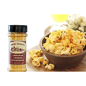 Amish Country Popcorn | Cheddar Cheese Popcorn Seasoning - 5.1 oz | Old Fashioned, Non-GMO and Gluten Free