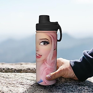 Eevikion Belle Artist Delphine Stainless Steel Insulated Tumbler Sports Water Bottle Hot and Cold Travel Cup 18oz