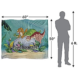 Land Before Time Littlefoot and Friends Officially Licensed Silky Touch Super Soft Throw Blanket 50" x 60"