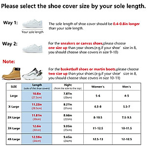 Tachitali Waterproof Shoe Covers for Rain and Snow Boot Covers Waterproof Reusable & Foldable(3XL)