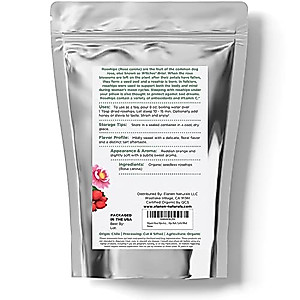 Organic Rose Hips 4 oz. (113g), USDA Certified Organic Rosehip Tea, Dried Rose Hips Dried Organic, Rose Hip Tea Organic, Whole Rose Hips Bulk, Cut & Sifted