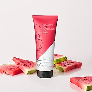 St.Tropez Gradual Tan Watermelon, Daily Firming Lotion, Hydrating Self Tan Moisturizer, 5 Skincare Benefits, Vegan, Natural & Cruelty Free, 6.7 Fl Oz