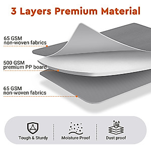 StorageTastic 4 Pack Bed Sheet Closet Organizers and Storage,Sturdy Foldable Storage Containers with Window and Label,Storage and Organization for Bedding Sheets,Duvet Covers,Blankets (Grey)