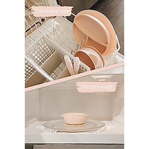 Ullabelle Silicone Baby Bowls with Lids | Toddler Food Storage Bowls | 100% Food Grade Silicone | BPA Free and Nontoxic Material | Independent Feeding (Blue/Sage/Grey, 3 Bowls)