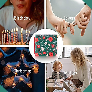 JV JO&VIN Green Wallet Christmas Wallet, Kawaii Wallet Leather Wallet with Short Zipper Wallet for Women Girls Kids,Thin Wallet Gift for Christmas Day