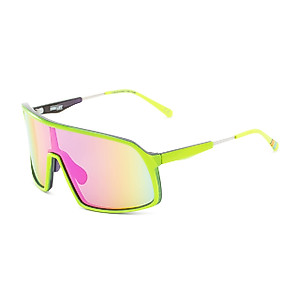 Foster Grant Sun Luv Crushing On Fun Shield Sunglasses, Neon Green, 56mm