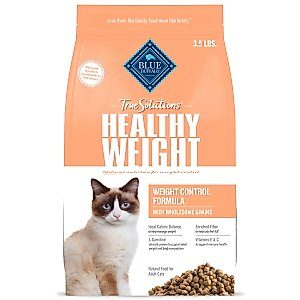Blue Buffalo True Solutions Healthy Weight Natural Dry Food for Adult Cats, Chicken, 3.5-lb. Bag