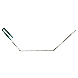 FryOilSaver Co, 25” Deep Fryer Cleanout Rod, Break Up Hardened Oil, Clean Clogged Fryer Drain, Fryer Poker Rod, Angled Shape, Stainless Steel Fryer Cleaning Tool, Declogger Goofer Rod