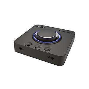 Creative Sound Blaster X4 External USB DAC Amp with Super X-Fi, 7.1 Surround, Optical I/O, Mic/Headset/Line-in - For PC and Mac
