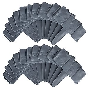 Acrux7 20 Pack Garden Edging Border, Plastic Garden Lawn Edging, DIY Grey Stone Effect Edging Plant Border, Garden Edging Flower Bed Edging for Walkways Landscape Garden Patio Lawn