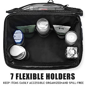 EIMMBD Hanging Shower Bag, Shower Caddy Portable Larger Capacity with Phone Storage, Upgraded Shower Caddy Hanging for College, Dorm,Travel, Gym, Camp, Mesh Shower Caddy for Women, Men(Black)