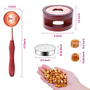 Sealing Wax, Paxcoo 312pcs Sealing Wax Kit with Wax Seal Beads, Wax Seal Warmer, Wax Spoon and Tealight Candles for Wax Stamp Letter Sealing